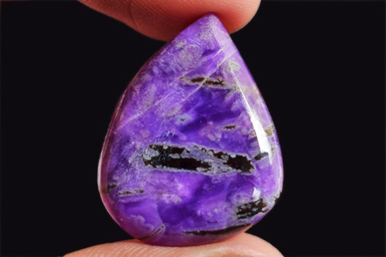 Natural Dark Purple Sugilite Cabochon From South Africa Size | Etsy