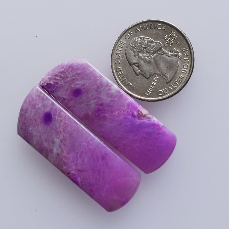 Sugilite Pair Natural South African Purple Sugilite Cabochon - Etsy
