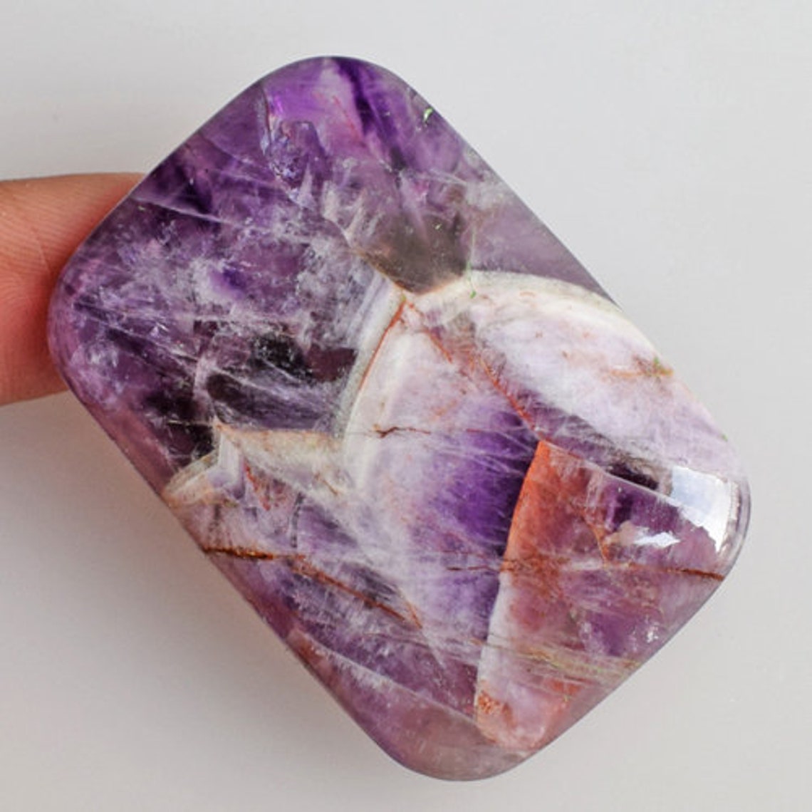 Natural Banded Amethyst Rectangle Cabochon Size 47x32x7 MM | Etsy