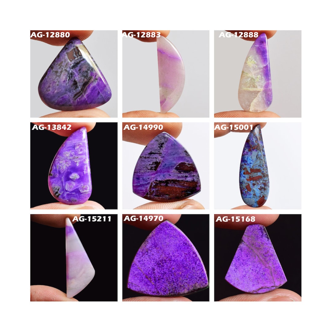 Sugilite Cabochon, Purple Sugilite Crystal, Polished Sugilite Gemstone ...