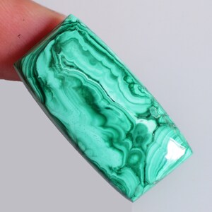 Natural Malachite Rectangle Shape Cabochon Flat Back Loose Semi ...