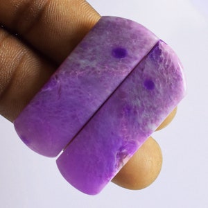 Sugilite Pair Natural South African Purple Sugilite Cabochon - Etsy