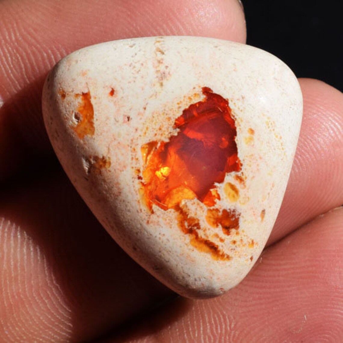 Natural Mexican Fire Opal Cabochon Red Fire Opals Size | Etsy