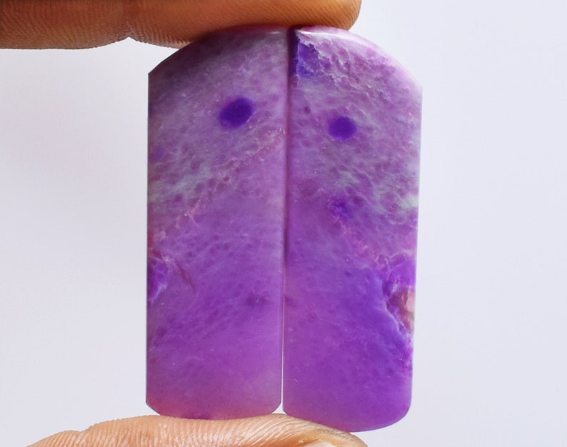Sugilite Pair Natural South African Purple Sugilite Cabochon - Etsy