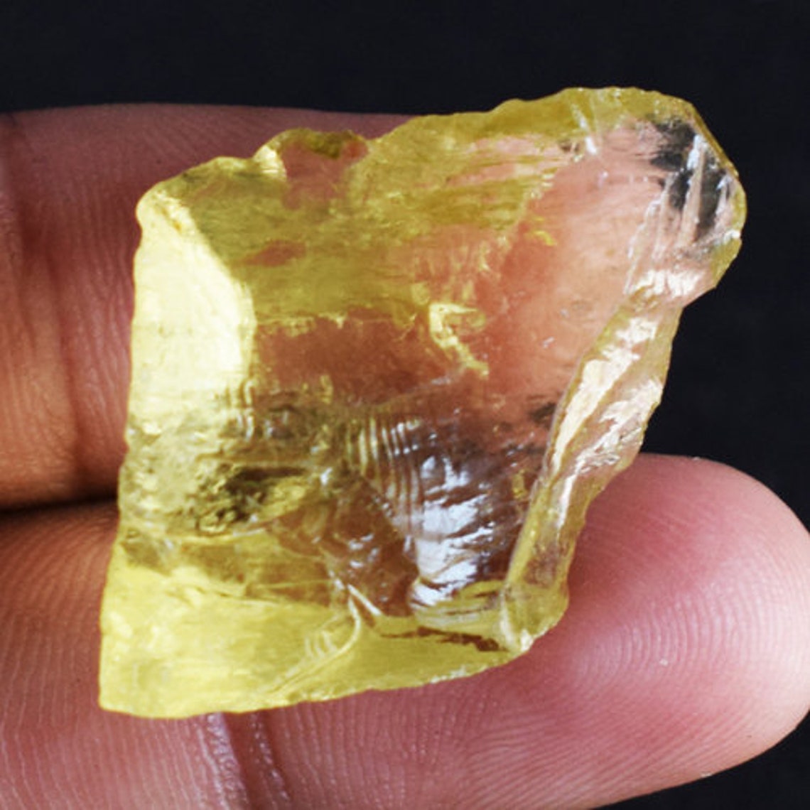 Natural Lemon Quartz Rough Size 34x21x12 MM Rock Rough | Etsy
