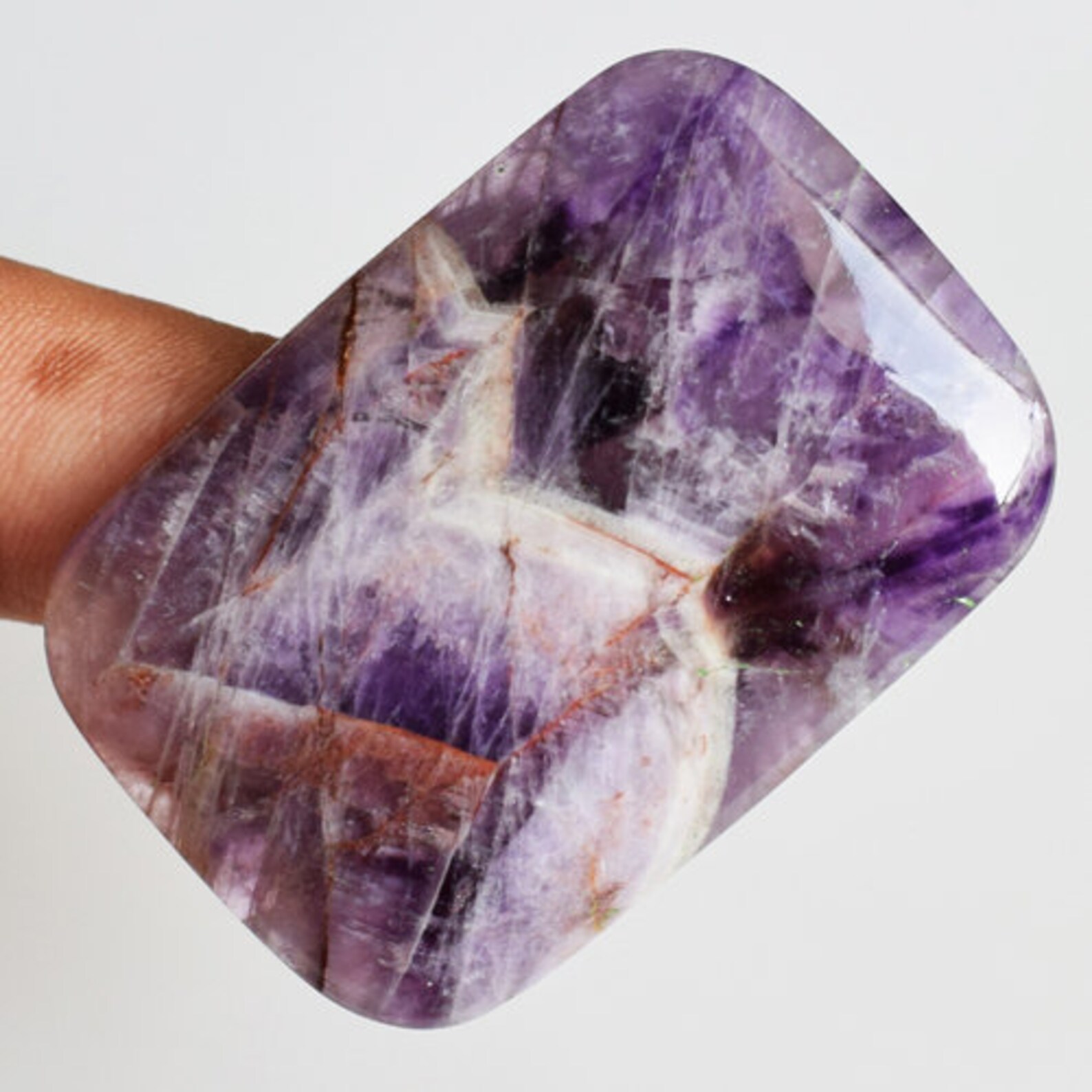 Natural Banded Amethyst Rectangle Cabochon Size 47x32x7 MM | Etsy