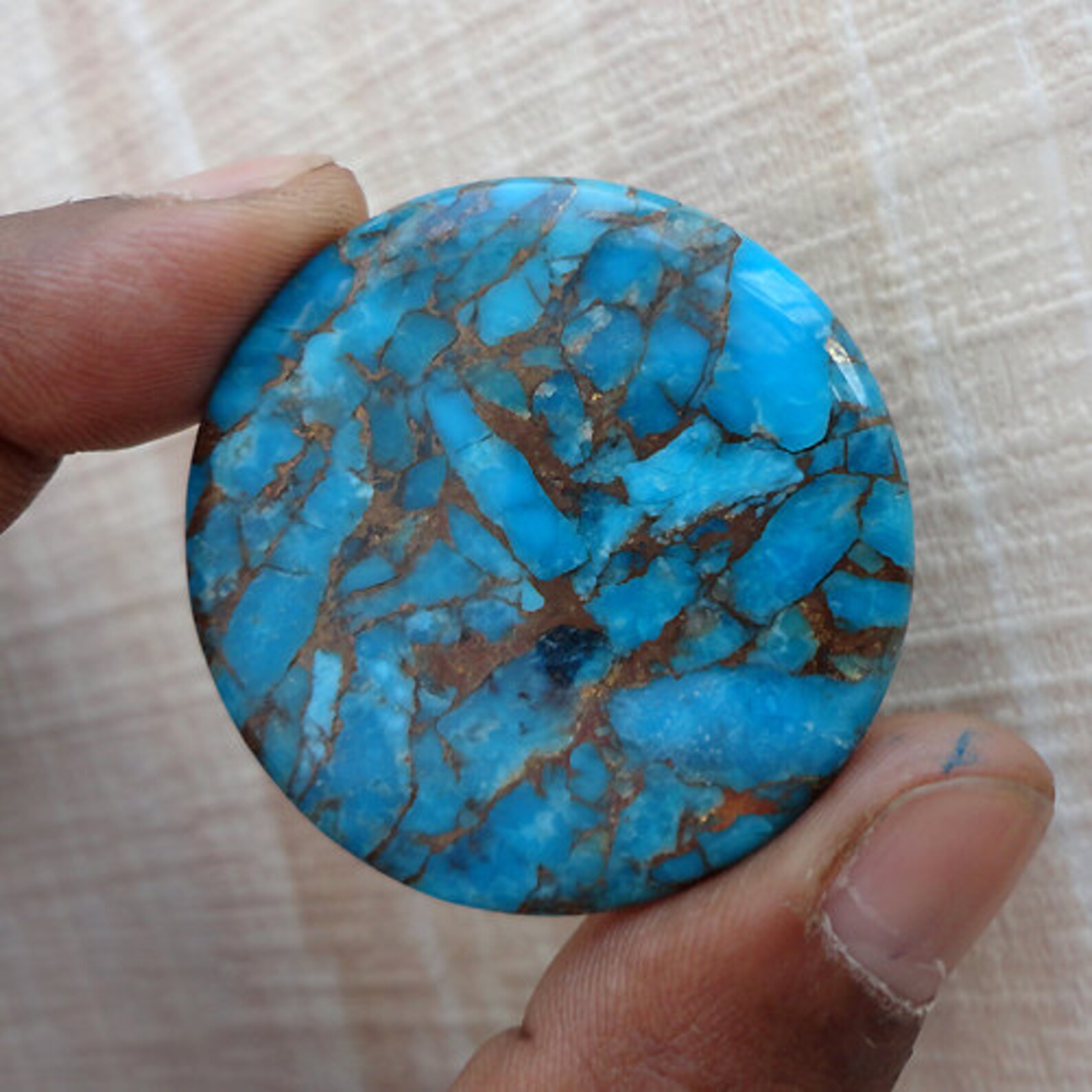 Natural Blue Turquoise Gemstone Blue Mohave Copper Turquoise | Etsy