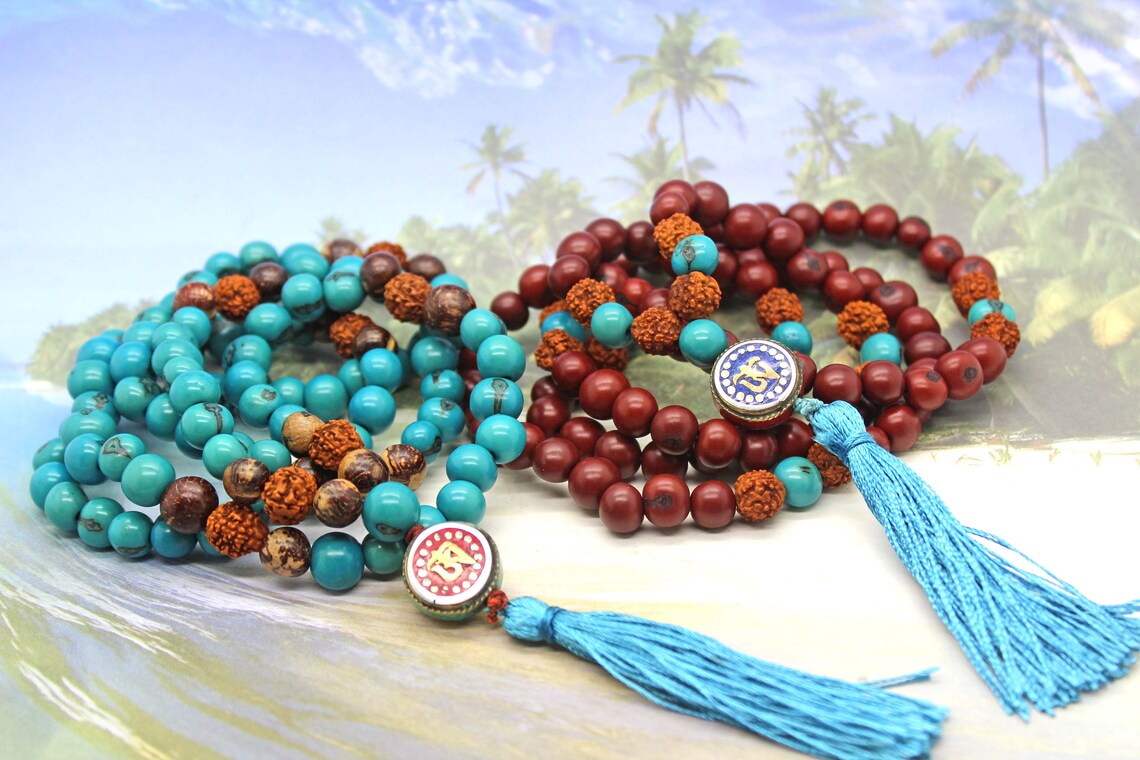 Mala Prayer Beads / ACAI Seed Mala Necklace ENERGIZING | Etsy