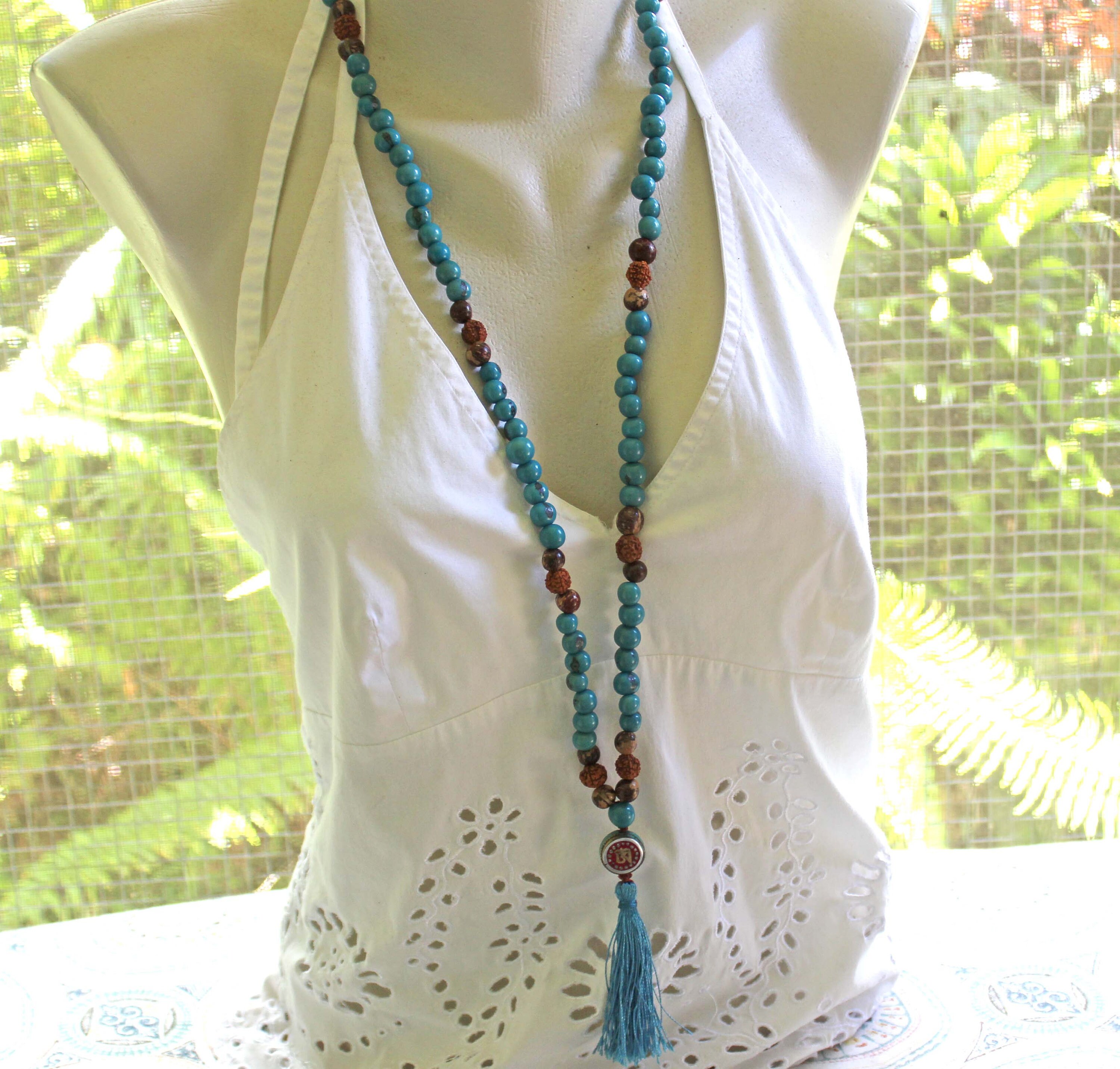 Mala Prayer Beads / ACAI Seed Mala Necklace ENERGIZING | Etsy