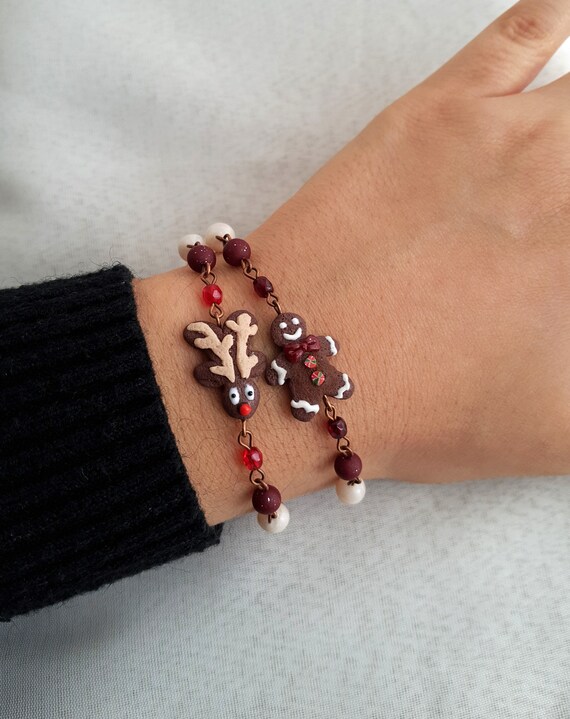 Rudolph Cookie Bracelet Gingerbread Man Cookie Bracelet - Etsy