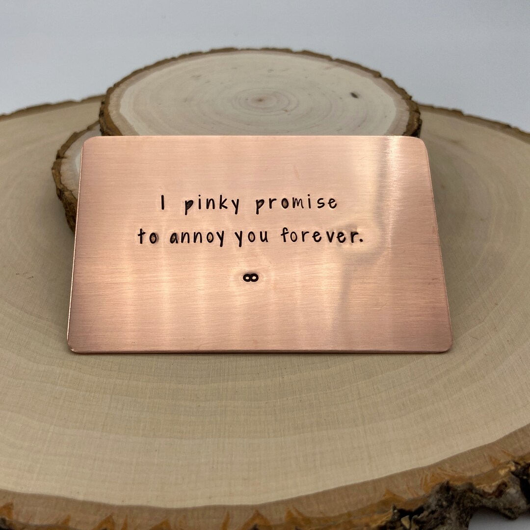 Love Note, Copper Wallet Insert, Valentine's Day Gift Idea, 7th ...