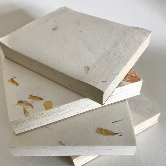 Blank Book Block With Petals 12.5x14.5cm Smooth Petal Paper - Etsy