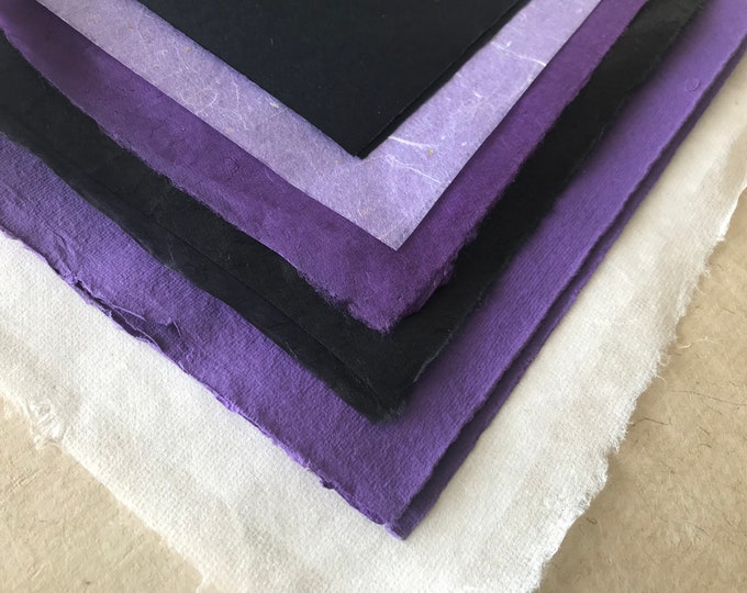 Small Pieces Purple, Black & White Mixed Paper Sample Pack, Japanese ...