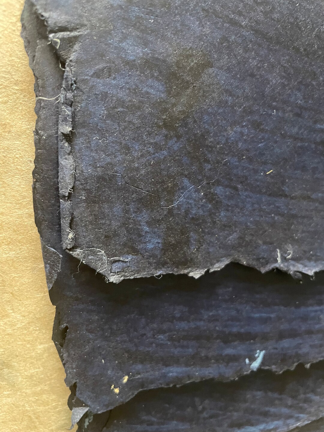 Small Pieces Indigo Sunn Hemp Artisan Made Paper: Dark Blue (6.25x8.5 ...