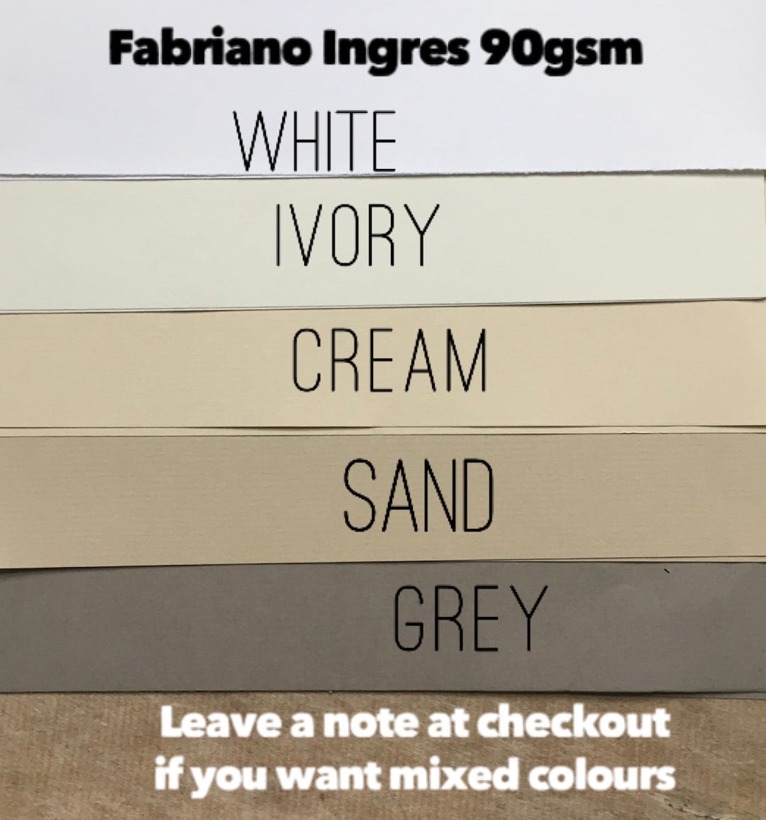 Full Sheets Fabriano Ingres, 90gsm Laid Paper, Textured Surface, Acid ...