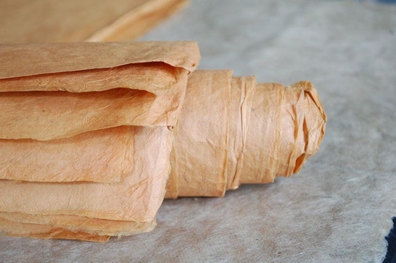 Saffron 10x7 Nepalese Lokta Paper 10 Sheets 25 X 18 Cm Tissue | Etsy