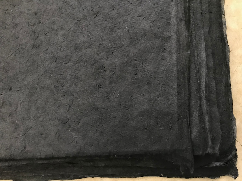 Small Pieces 18gsm Black Lokta Paper 10x7 Inches 25 X 18 Cm | Etsy UK