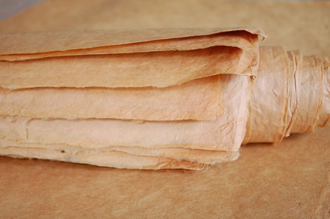 Saffron Full Sheets Nepalese Lokta Paper 19.5 X 29.5 Inches 50 X 75 Cm ...