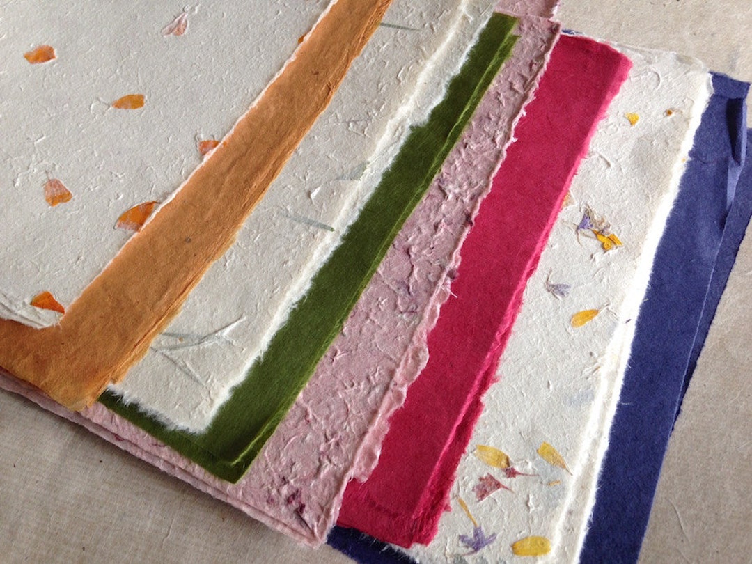Mixed Paper Pack: Lokta & Petal Papers, Small Pieces (10x7", 25x18cm ...