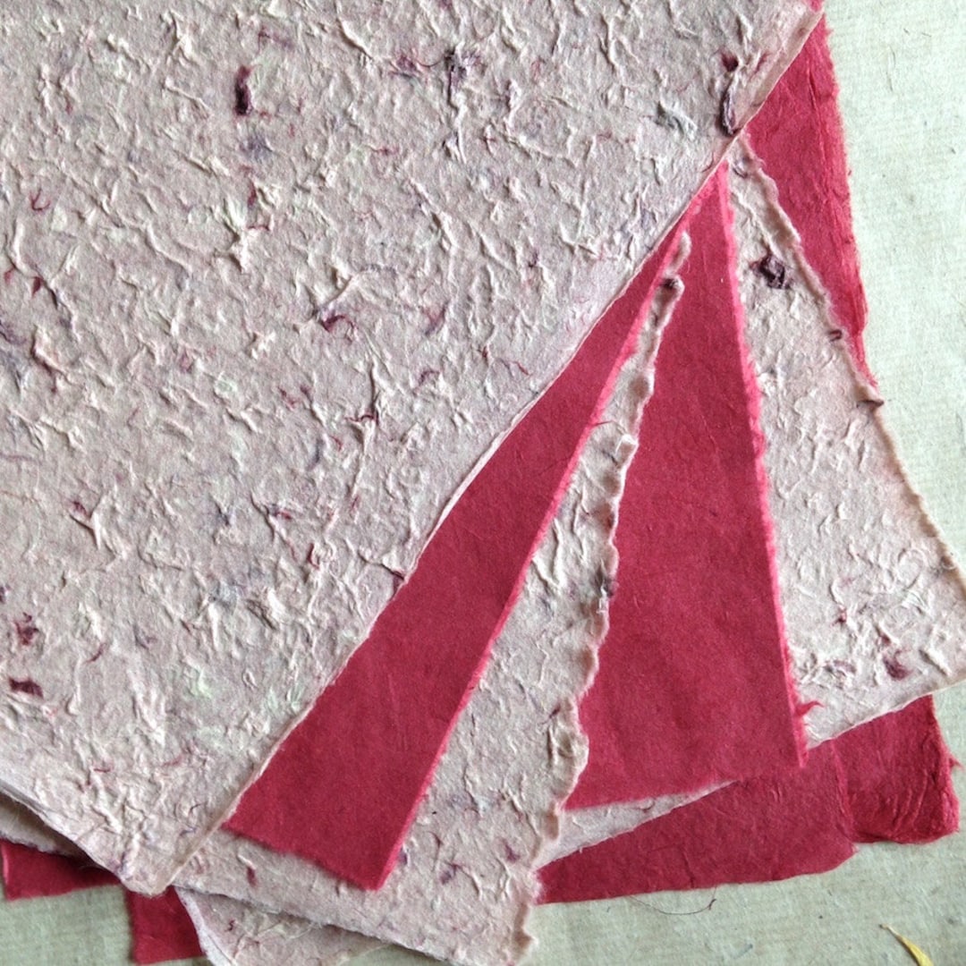 Rose and Onion, Small Pieces, Pink Plant Fibre Paper, Himalayan Onion ...