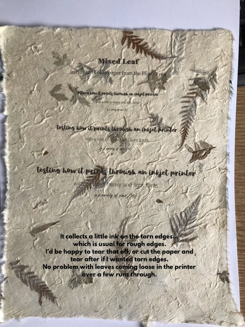 Full Sheets Leaf Paper: Handmade Himalayan Paper (20x30 Inches) - Etsy UK