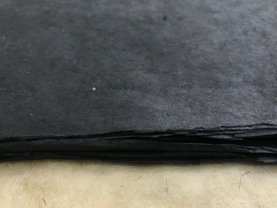 Small Pieces 18gsm Black Lokta Paper 10x7 Inches 25 X 18 Cm | Etsy UK