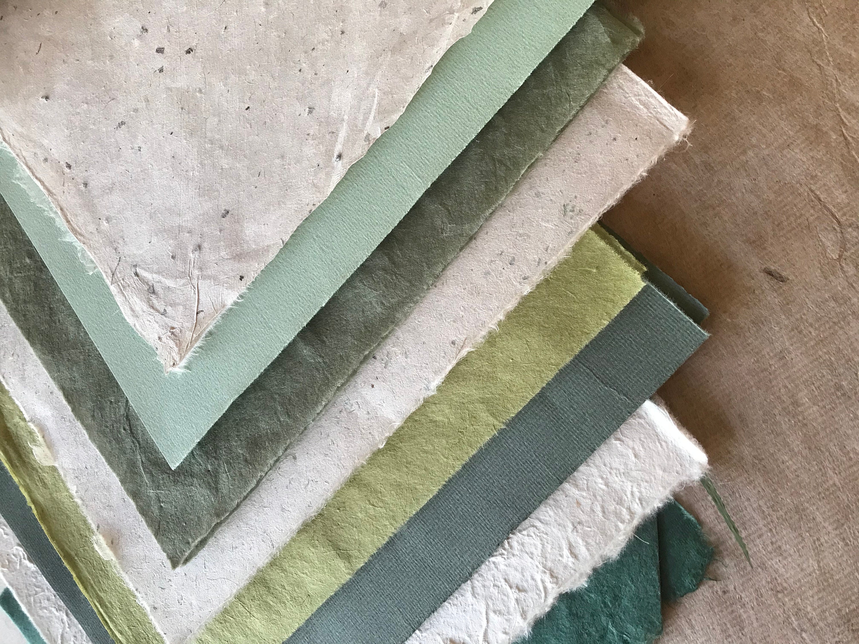 Small Pieces Leafy Greens Mixed Paper Pack Green & Natural - Etsy UK