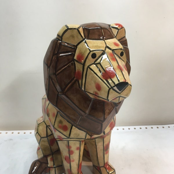 Ceramic Lion - Etsy