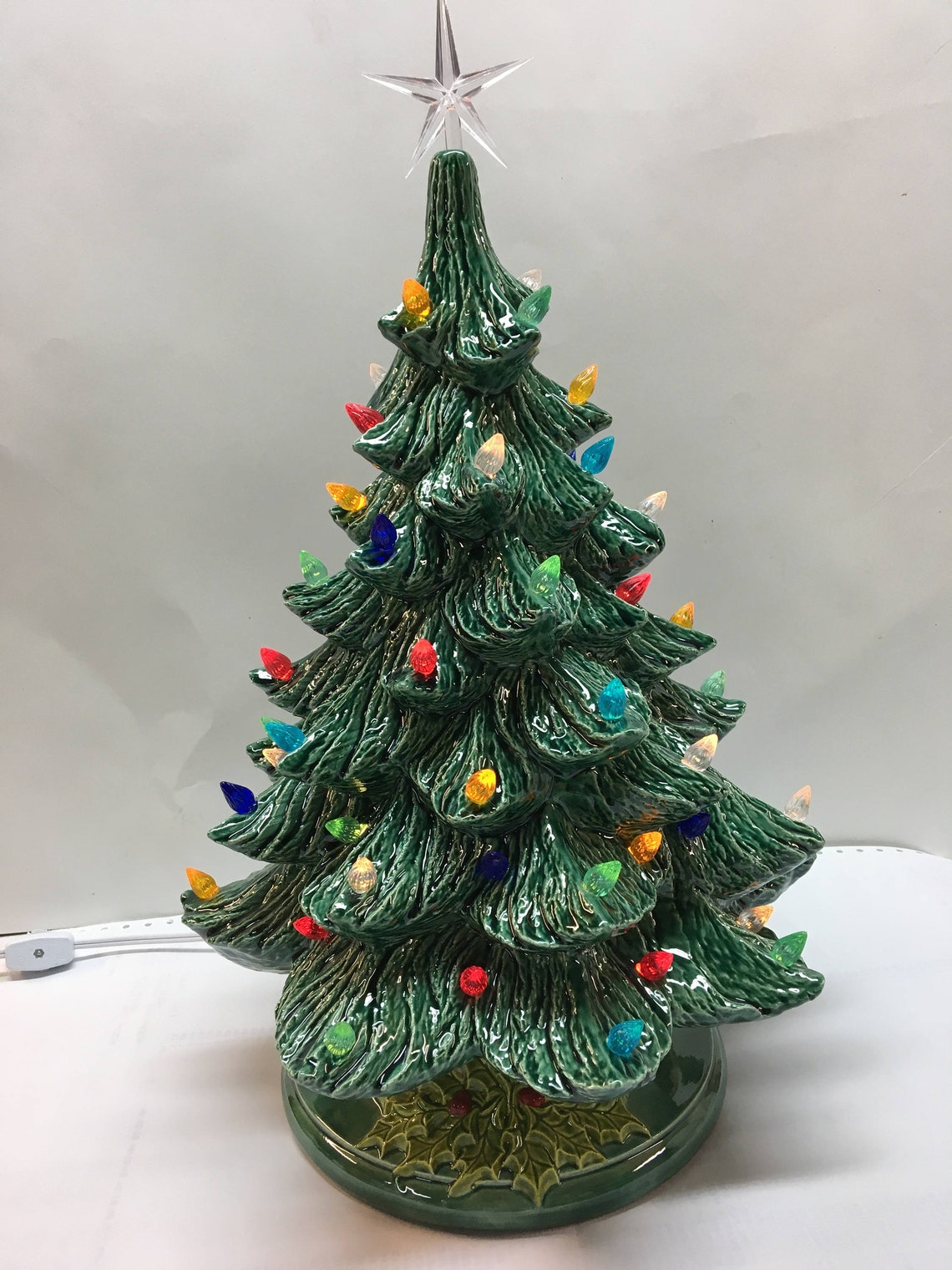 Handmade Ceramic 16 Christmas Nowell Tree With Green - Etsy