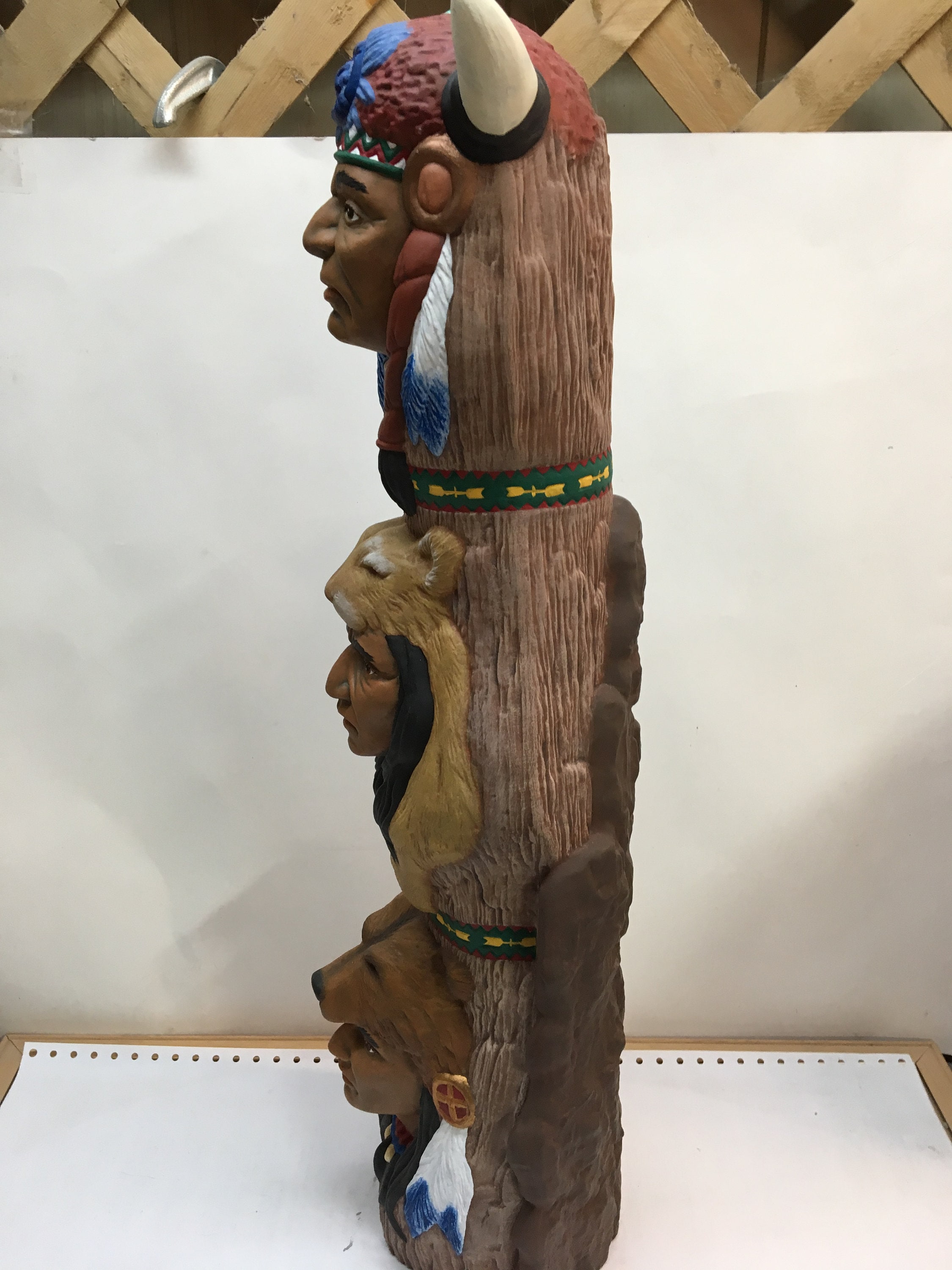 Handmade ceramic native american totem pole | Etsy