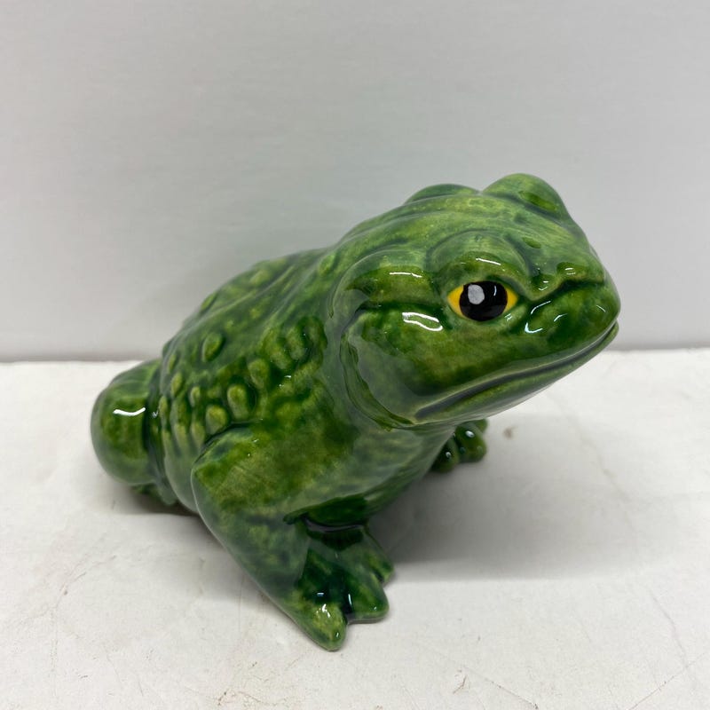 Vintage Ceramic Frog - Etsy