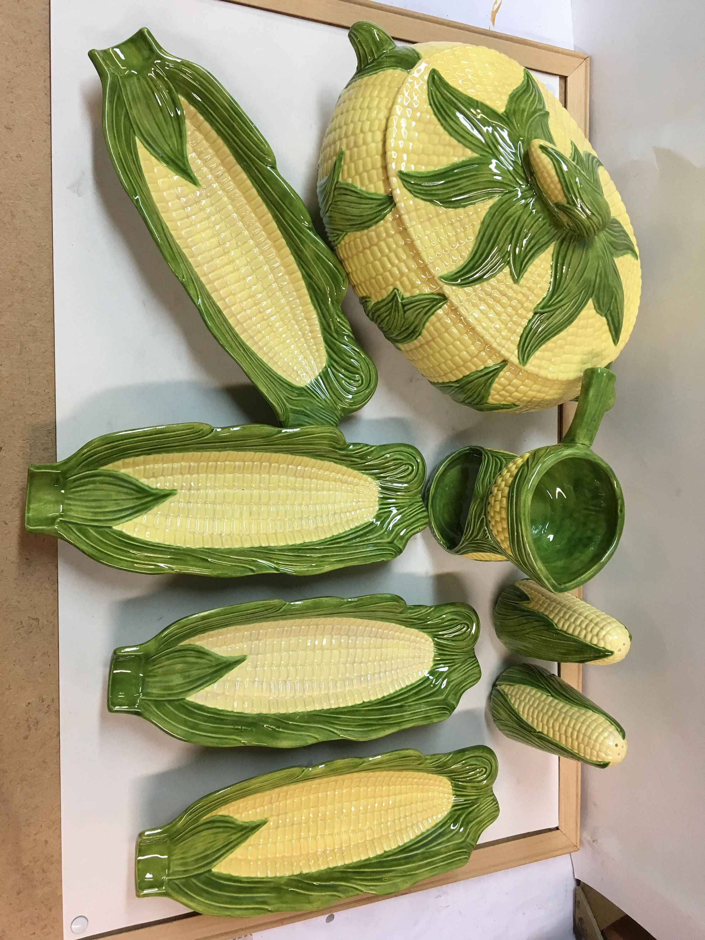 Handmade Ceramic glazed food safe corn set | Etsy