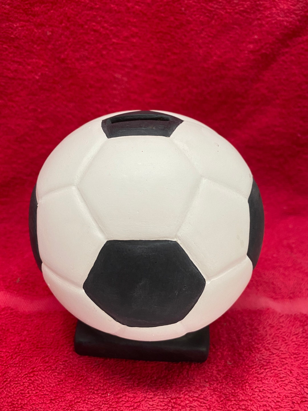 Handmade One of a Kind Ceramic Soccer Ball Bank. - Etsy