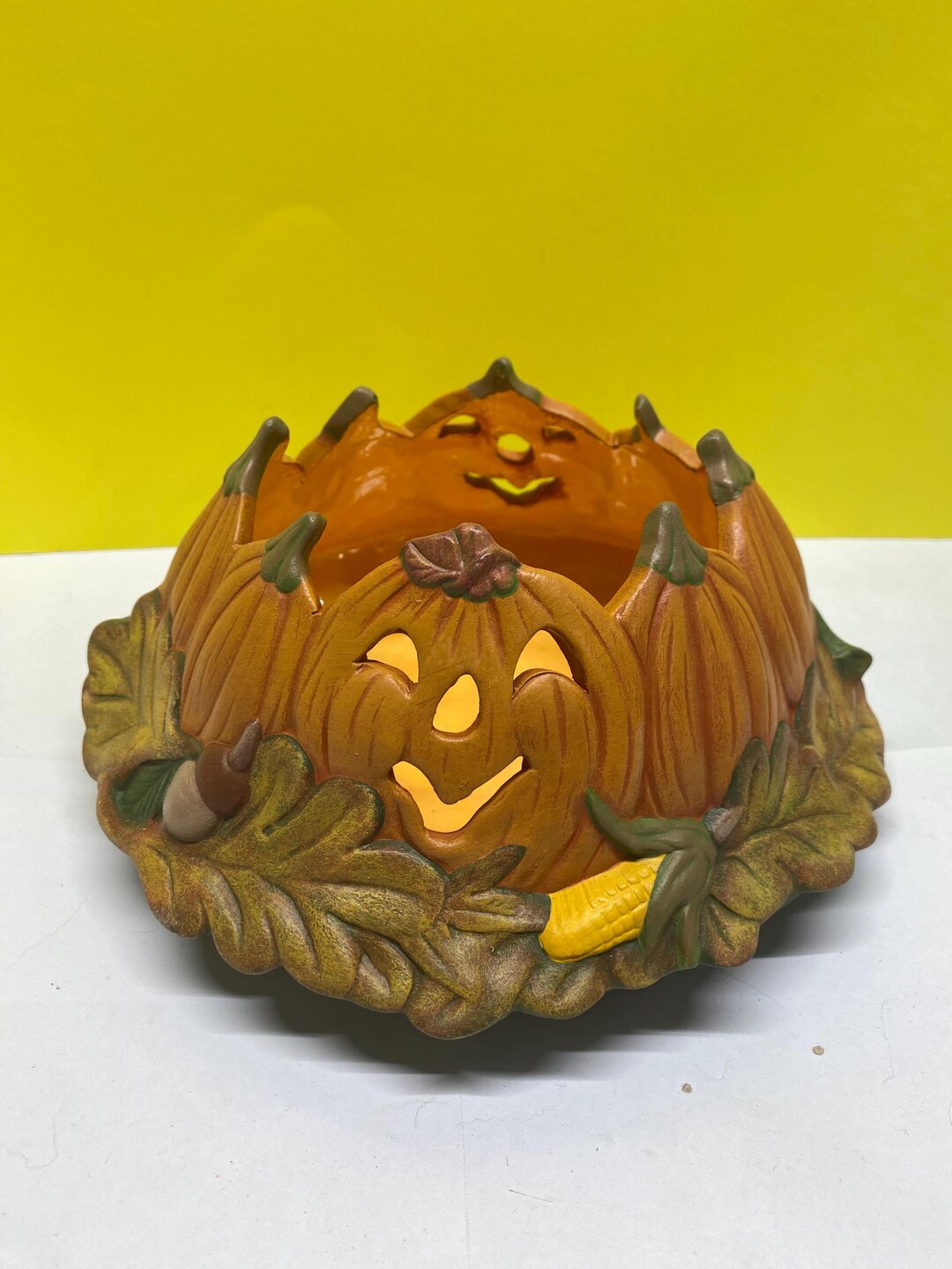 One of a Kind Handmade Ceramic Pumpkin Candy Dish/candle Holder - Etsy