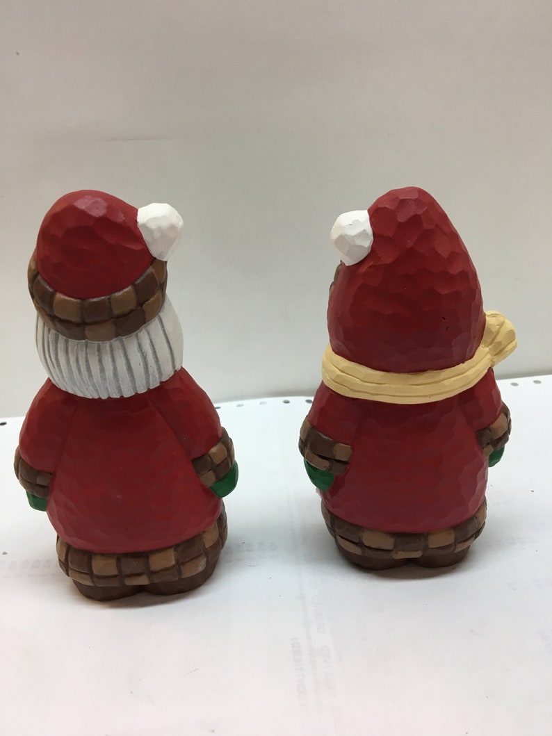 Handmade small Mr. & Mrs. widdled Santa claus | Etsy