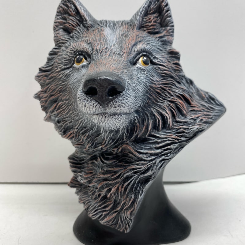 Ceramic Wolf Head - Etsy