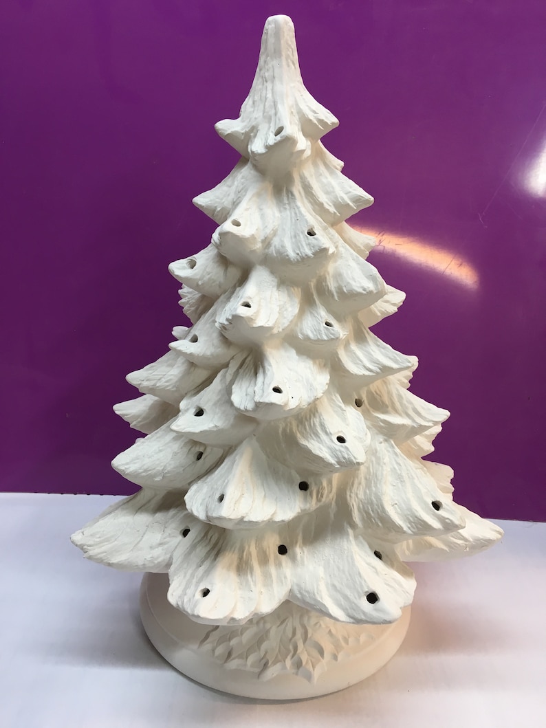 Large Nowell Ceramic Bisque Christmas Tree Kit - Etsy