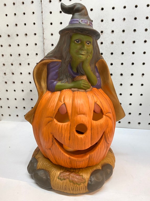 One of a Kind Handmade Ceramic Witch With Tea Light and Base. - Etsy