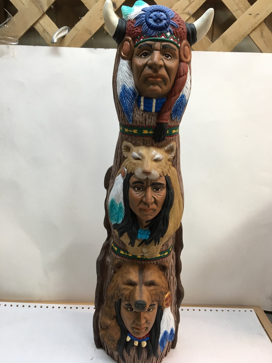 Handmade Ceramic Native American Totem Pole - Etsy