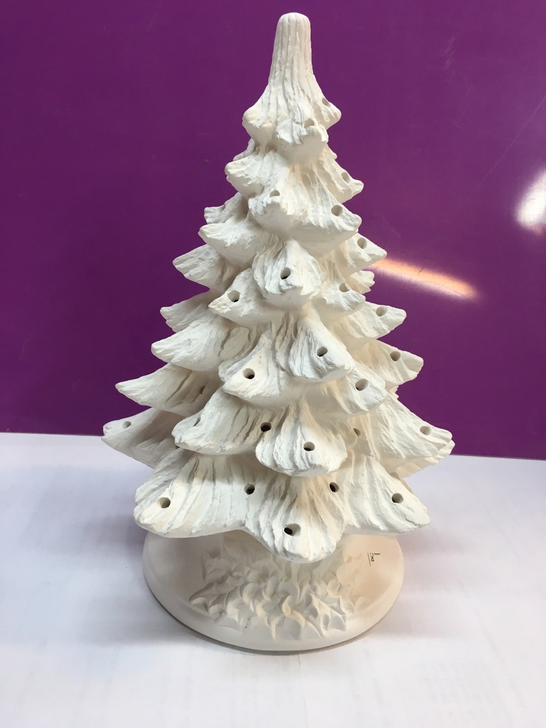 Small Nowell Ready to Paint Ceramic Bisque Christmas Tree - Etsy
