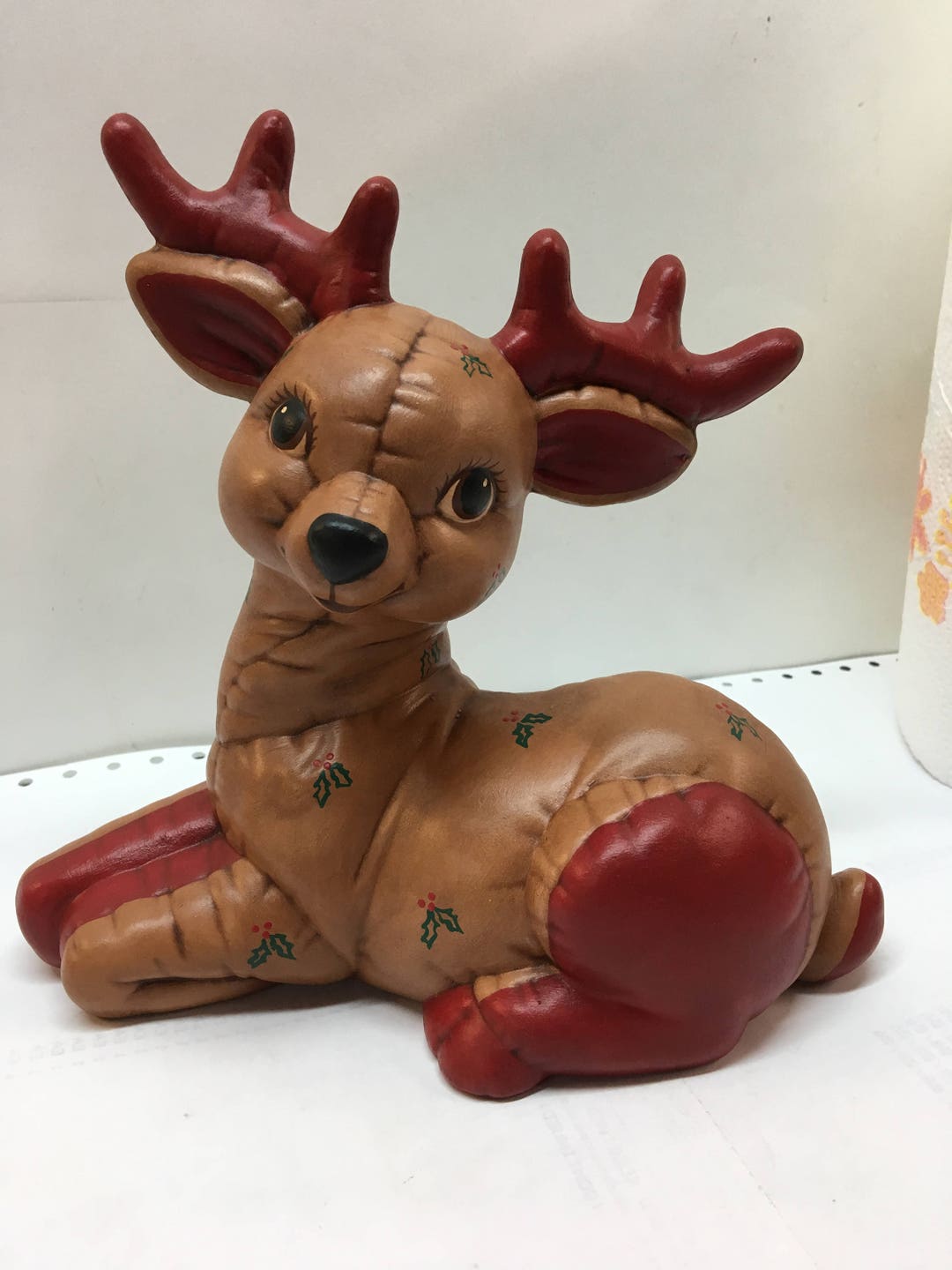 Handmade Laying Quilted Reindeer - Etsy