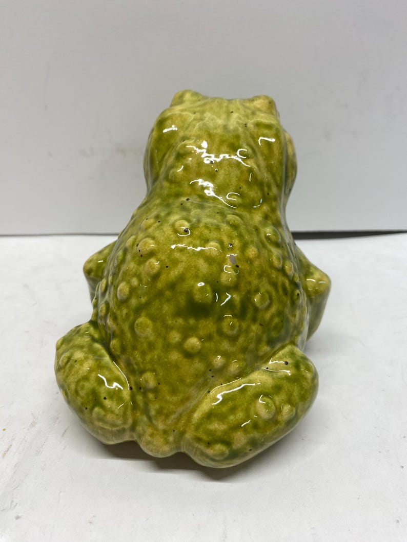 One of a Kind Handmade Ceramic Small/ Medium Green Glazed Frog - Etsy