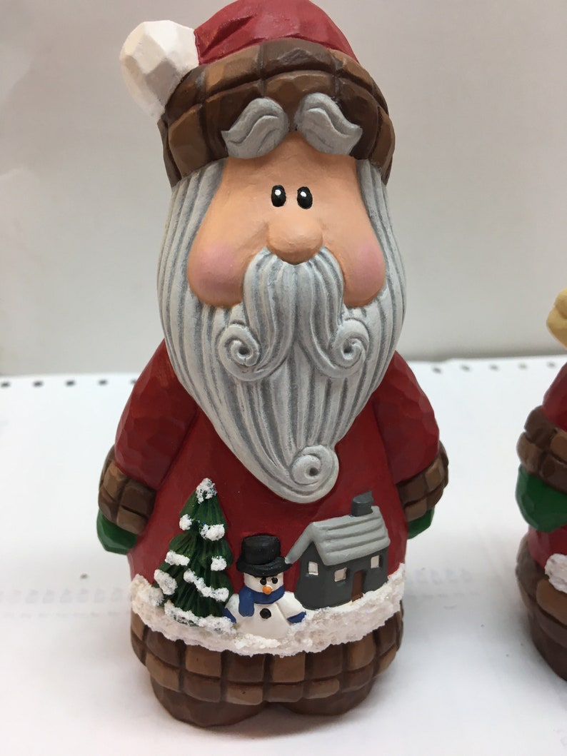 Handmade small Mr. & Mrs. widdled Santa claus | Etsy