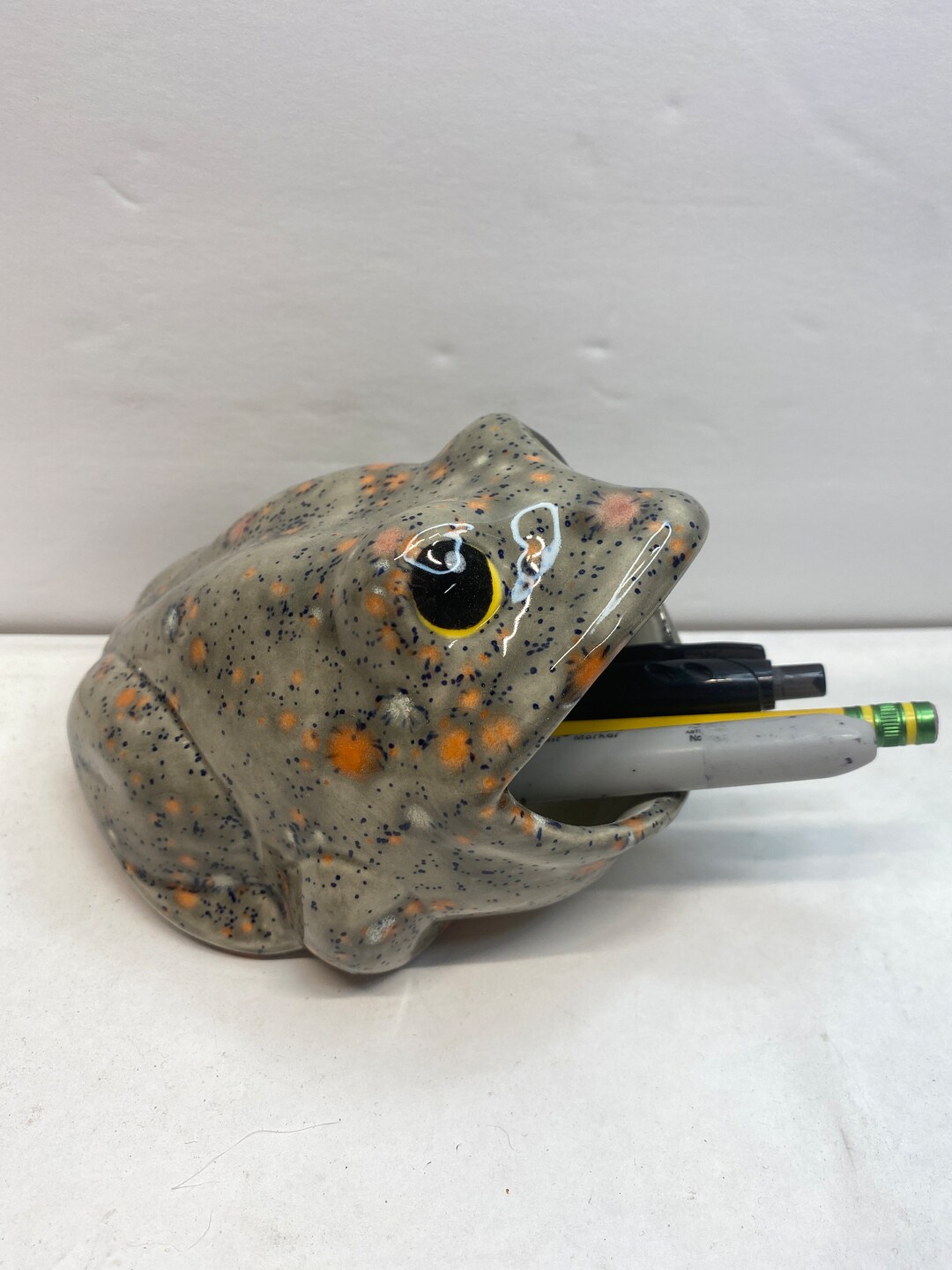 One of a Kind Handmade Ceramic Glazed Open Mouth Sponge Holder Frog - Etsy