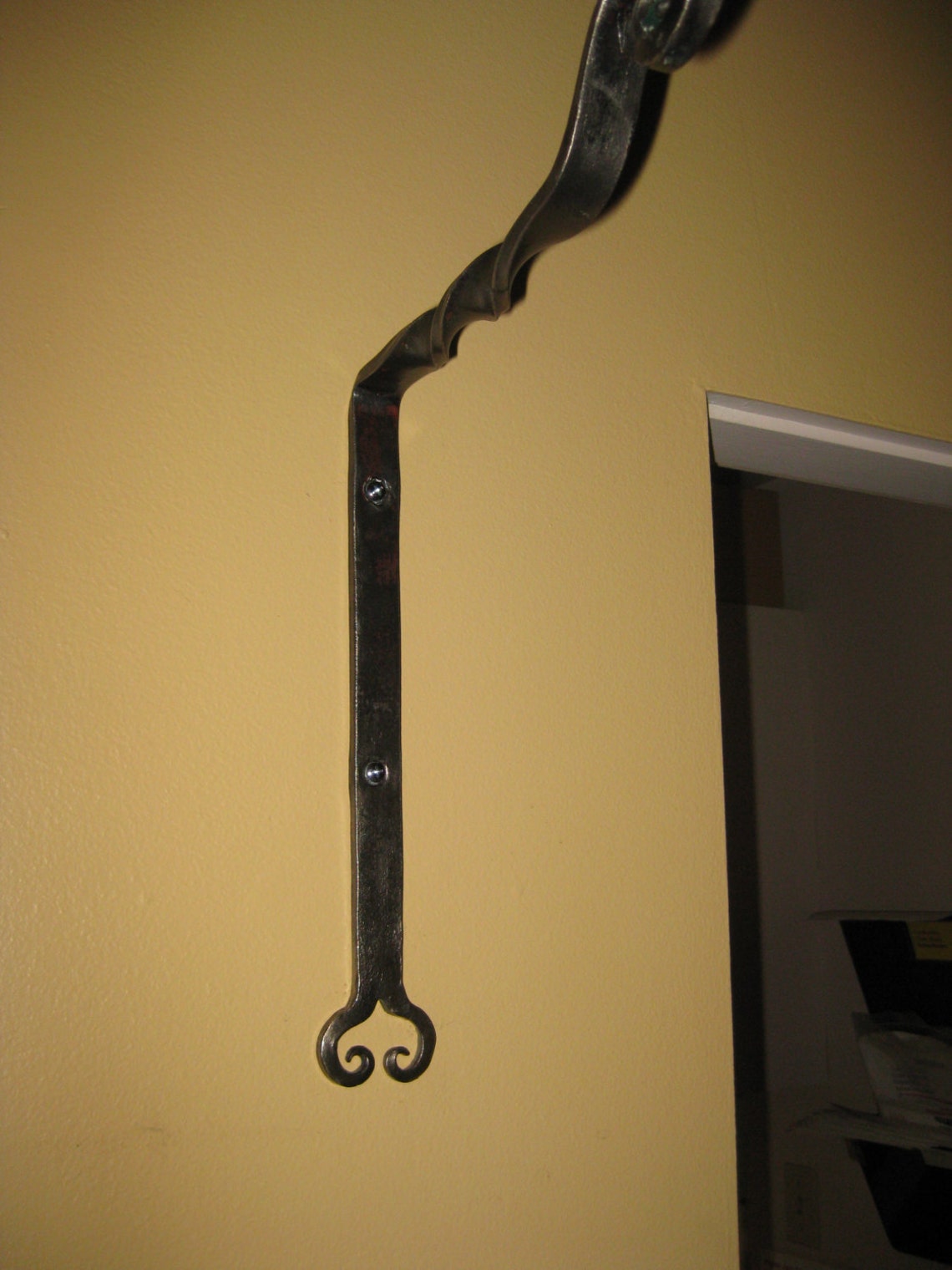 Hand Forged Wrought Iron Hanger - Etsy