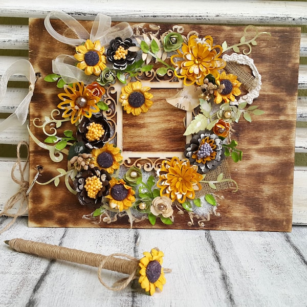 Sunflower Guest Book - Etsy