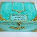 Turquoise Gold Wooden Wedding Card Box,golden Vintage Baroque Ornaments ...