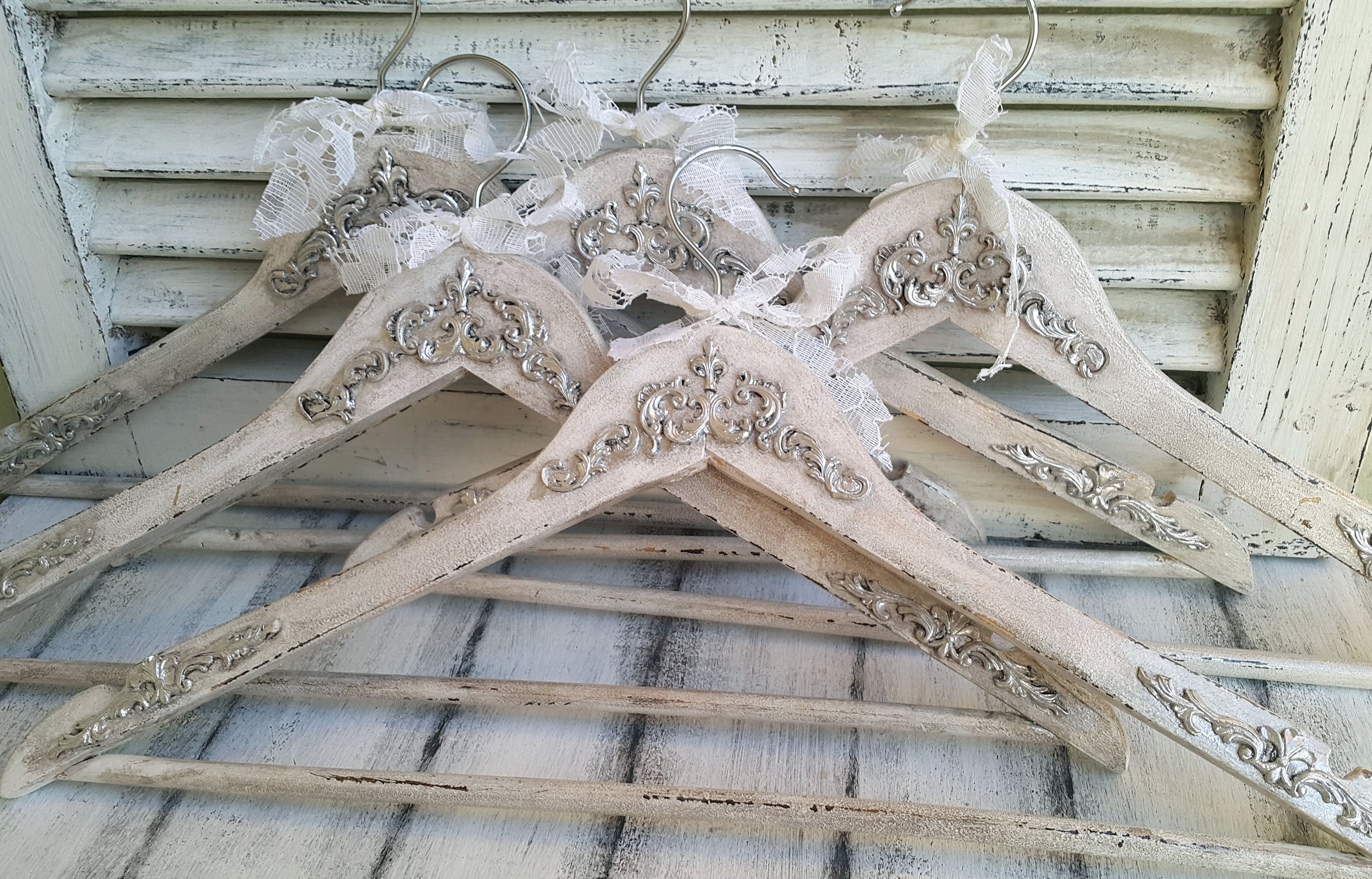 Silver wedding dress hangersBridal gown hangerVintage | Etsy