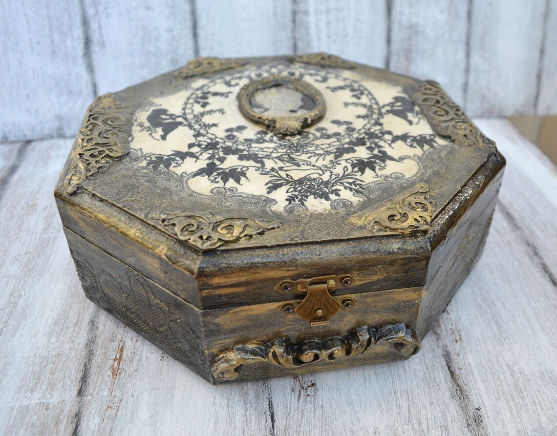 Jewelry Box Cameo Box Carved Wood Box Wooden Box Jewelry Boxes Wooden ...