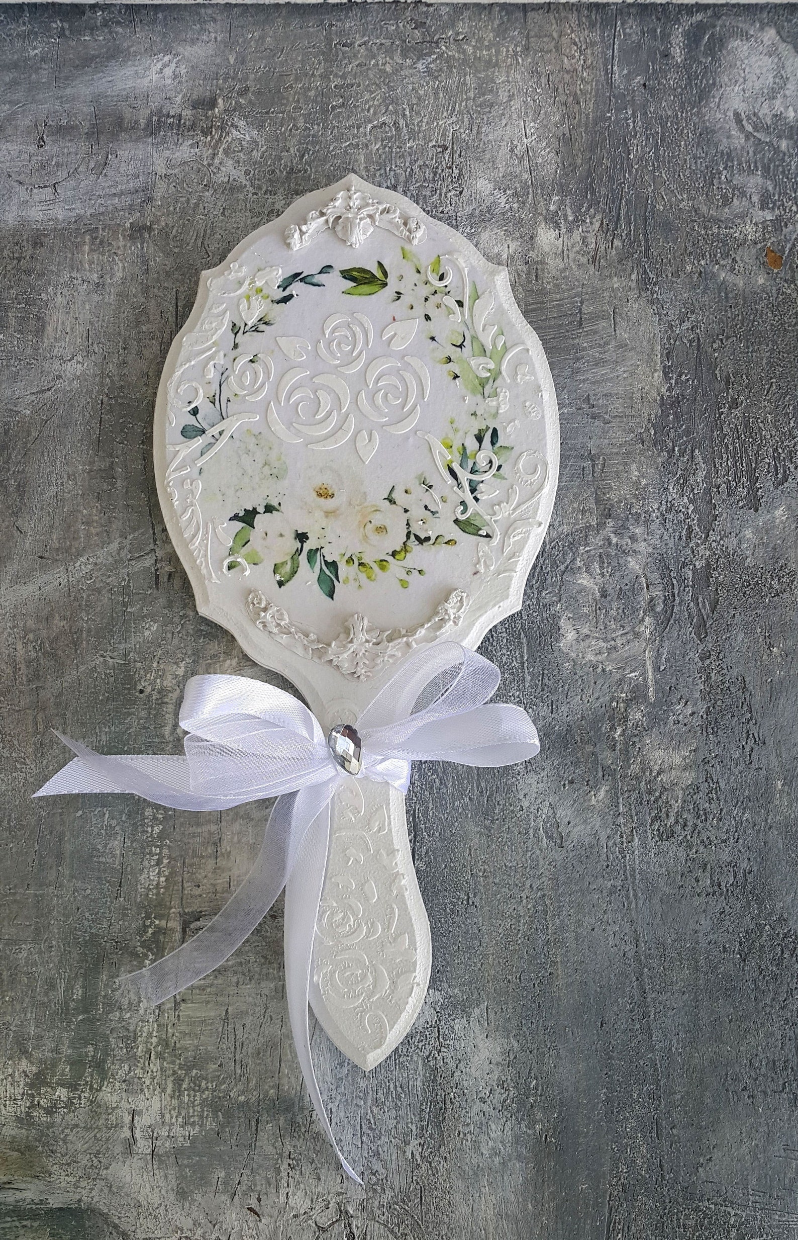 Vanity Hand Mirror, Wooden Mirror,shabby Chic Mirror,ornate French Make ...
